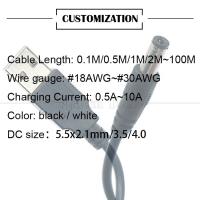 China USB to 5.5x2.1mm DC Barrel Jack Power Cable 20AWG 1m 3m 5m 10m for LED Lights for sale