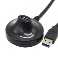 China Desktop Male to Female USB 3.0 Dock Station Data Charging Extension Cable 1M Black for sale