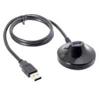 China Desktop Male to Female USB 3.0 Dock Station Data Charging Extension Cable 1M Black for sale