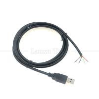 China Custom USB 2.0 Type A Male to Stripped Tinned 2/3/4 Wire Pigtail Cable 1m Length 600mA Charging for sale