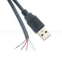 China Custom USB 2.0 A Male to Stripped Wires Pigtail Cable - 1m to 5m Length Options for DIY Electronics for sale