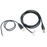 China Custom USB 2.0 A Male to Stripped Wires Pigtail Cable - 1m to 5m Length Options for DIY Electronics for sale