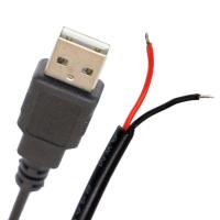 China USB 2.0 A Male to Bare Wire End Pigtail Cable 1m Length for DIY Electronics and Charging Applications for sale