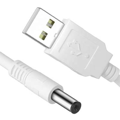 China White USB 2.0 A Male to DC 5.5x2.1mm Power Charger Cable 1M 5V for sale