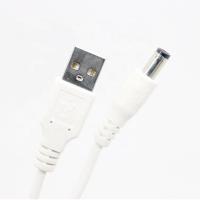 China White USB 2.0 A Male to DC 5.5x2.1mm Power Charger Cable 1M 5V for sale