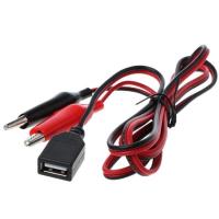 China Alligator Clip to USB A Female Test Wire Adapter Cable 0.5m 1m Copper PVC for sale