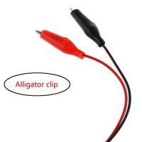 China Crocodile Alligator Clip to USB A Male Test Wire Adapter Cable 60cm for Circuit Testing for sale