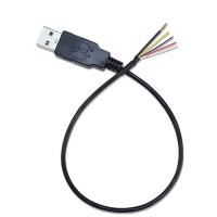China Custom Shielded USB 2.0 A Male to Bare Wire Pigtail Cable 1m for DIY Data Charging for sale