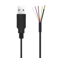 China Custom Shielded USB 2.0 A Male to Bare Wire Pigtail Cable 1m for DIY Data Charging for sale