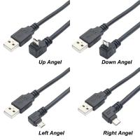 China 90 Degree Up Angle Micro USB Data Charging Cable 1m 2.4A for Phone Charger for sale