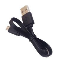 China 30cm Short Flat Micro USB Cable with 2.4A Fast Charging - Black/White Noodle Design for Phones & Power Banks for sale