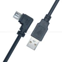 China 90 Degree Right Angle Micro USB B to USB A Cable 1m-3m Length 5A Charging Current Data Charger for sale