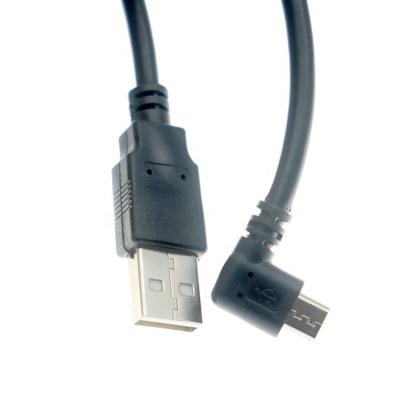 China 90 Degree Angled Micro USB Cable 1M 2M 3M 5M Length with 5A Charging Current for Data Transfer for sale
