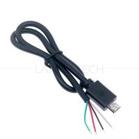 China OEM Custom Micro B 5 Pin USB Male to Open Pigtail Bare Wires Cable 10cm 24AWG for sale