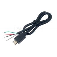 China OEM Custom Micro B 5 Pin USB Male to Open Pigtail Bare Wires Cable 10cm 24AWG for sale