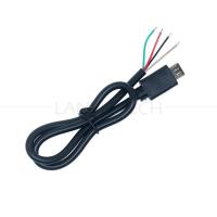 China OEM Custom Micro B 5 Pin USB Male to Open Pigtail Bare Wires Cable 10cm 24AWG for sale