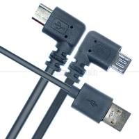 China 90-Degree Right Angle Micro USB Cable 0.5M 1M 2M with 5A Charging Current for Phone Tablet GPS for sale