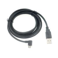China Custom 90° Left Angle Micro USB B 5-Pin to USB A Male Cable - 1m/2m/3m/5m Lengths with 5A Charging Current for sale