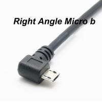China Custom 1M 90 Degree Right Angle USB A to Micro B Coiled Charging Cable 2A for sale