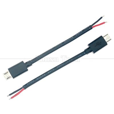 China Micro USB B Male/Female to Bare Wires Open End Cable 0.2m for Raspberry Pi and Electronics for sale