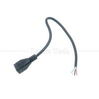 China Micro USB 5 Pin Male Female to Open 2 4 Cores Bare Wires Pigtail Cable 1m for sale