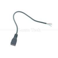 China Micro USB 5 Pin Male Female to Open 2 4 Cores Bare Wires Pigtail Cable 1m for sale