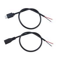 China Micro USB Male Female to Open Bare Wires Pigtail Cable 2 4 Cores 1m for Data Charging for sale