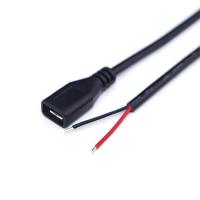 China Micro USB Male Female to Open Bare Wires Pigtail Cable 2 4 Cores 1m for Data Charging for sale