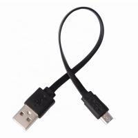 China Short Black White Flat Micro USB Cable for Power Bank Speaker for sale