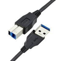 China 5Gbps USB 3.0 A to B Printer Cable with 90-Degree Right Angle Connector in 1m, 2m, 3m Lengths for sale