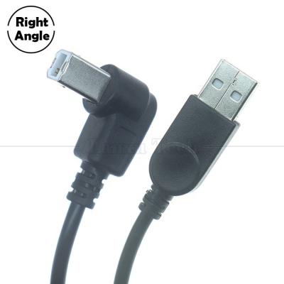 China 90 Degree Right Angle USB 2.0 Printer Cable Type A Male to B Male 1m 10m Options ROHS SGS CE Certified for sale
