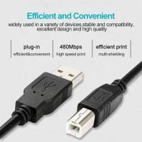 China 6ft USB 2.0 Type A to Type B Printer Scanner Cable with 480 Mbps Data Transfer Speed and Plug-and-Play Connectivity for sale