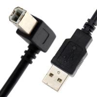 China Custom 1M 1.5M 3M 90 Degree Right Angle USB 2.0 Printer Cable for Epson HP Printers for sale
