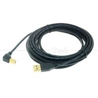 China 90 Degree Right Angle USB A to USB B Printer Cable 1m-10m Length Gold Nickel Plated Connectors for sale