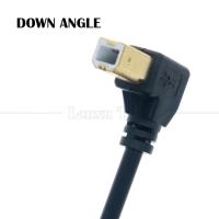 China 90 Degree Right Angle USB A to USB B Printer Cable 1m-10m Length Gold Nickel Plated Connectors for sale