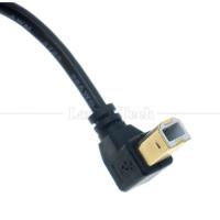 China 90 Degree Right Angle USB A to USB B Printer Cable 1m-10m Length Gold Nickel Plated Connectors for sale