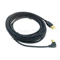 China 90 Degree Right Angle USB A to USB B Printer Cable 1m-10m Length Gold Nickel Plated Connectors for sale