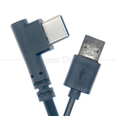 China 90 Degree Right Angle USB A to Type C Cable 1M 2M 3M 5M with 2.4A Fast Charging for Phone Tablet Camera for sale