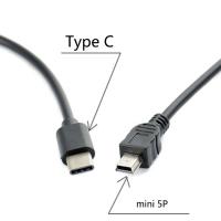 China Data Charging USB Type C to Mini B 5 Pin USB OTG Cable for Camera for sale