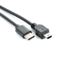 China Data Charging USB Type C to Mini B 5 Pin USB OTG Cable for Camera for sale
