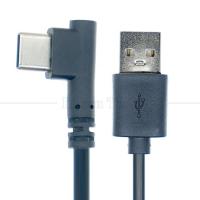 China 90 Degree Right Angle USB to Type C Cable 1M Length with 2.4A Fast Charging for Phones Tablets for sale