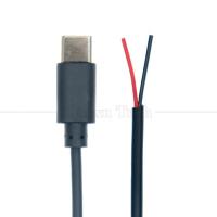 China USB Type C Male Female to Open Wire Pigtail Cable 1m for Data Charging for sale
