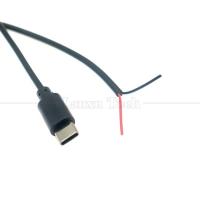 China USB Type C Male Female to Open Wire Pigtail Cable 1m for Data Charging for sale