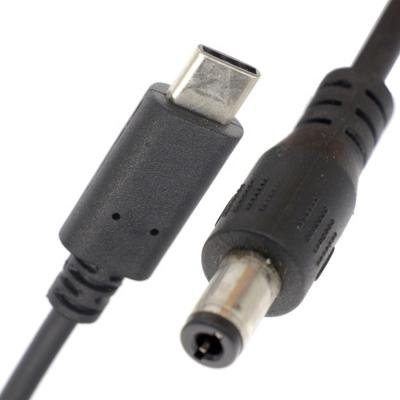 China Custom USB 3.1 Type C Male to DC 5.5x2.5mm Male Power Charger Cable 0.2m-5m for sale