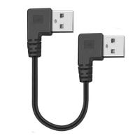 China Custom 90 Degree Right Angle Male USB to Right Angle Male USB 2.0 Cable 0.25M 0.3M for sale