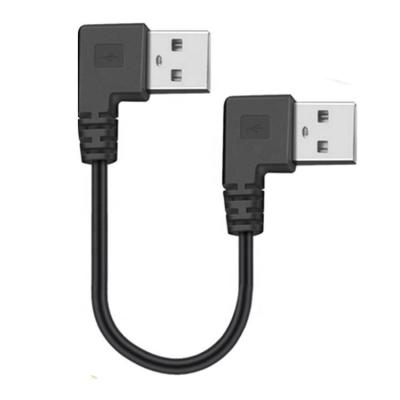 China Custom 90 Degree Right Angle Male USB to Right Angle Male USB 2.0 Cable 0.25M 0.3M for sale