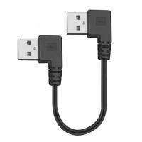 China Custom 90 Degree Right Angle Male USB to Right Angle Male USB 2.0 Cable 0.25M 0.3M for sale