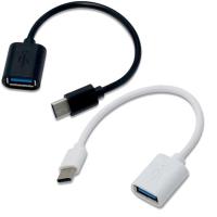 China USB Type C Male to USB 2.0 A Female OTG Adapter Cable 18cm for Phone Laptop for sale