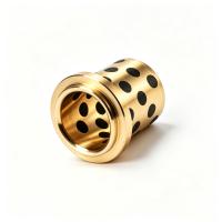 China Flanged Graphite Embedded Brass Bushing Self Lubricating Oil Free Bronze Flange Bearing For Mold & Automation Equipment Guide Bushing for sale