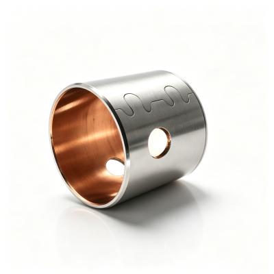 China Steel Base Copper Alloy Bi-metal Bushing Conrod Bushing With Oil Hole For Excavator And Truck Engine Parts for sale
